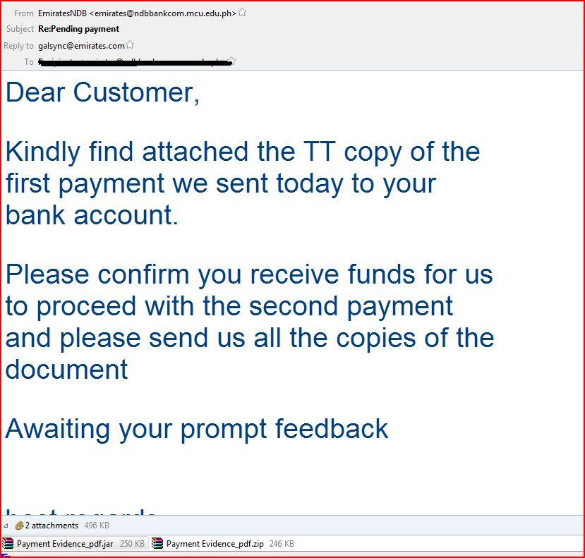 Pending Payment Malware Comodo Threat Research Labs